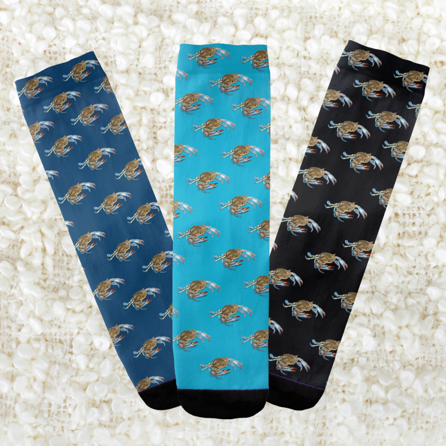 Crab Socks (Navy) – The Chesapeake Bay Trust
